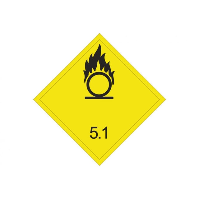 Señal comburente: aviso para riesgos químicos