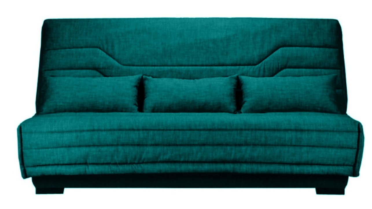 Canapé Clic Clac nouveau tissu avec coffre matelas Bultex 15cm Bianca ...