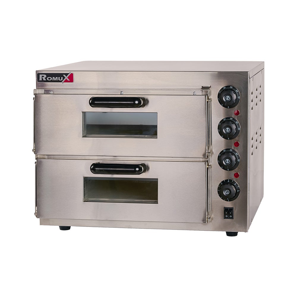 Romux® Forni Pizza Elettrico Doppia con 2 Camere per 1+1 Pizza di 40 cm ...