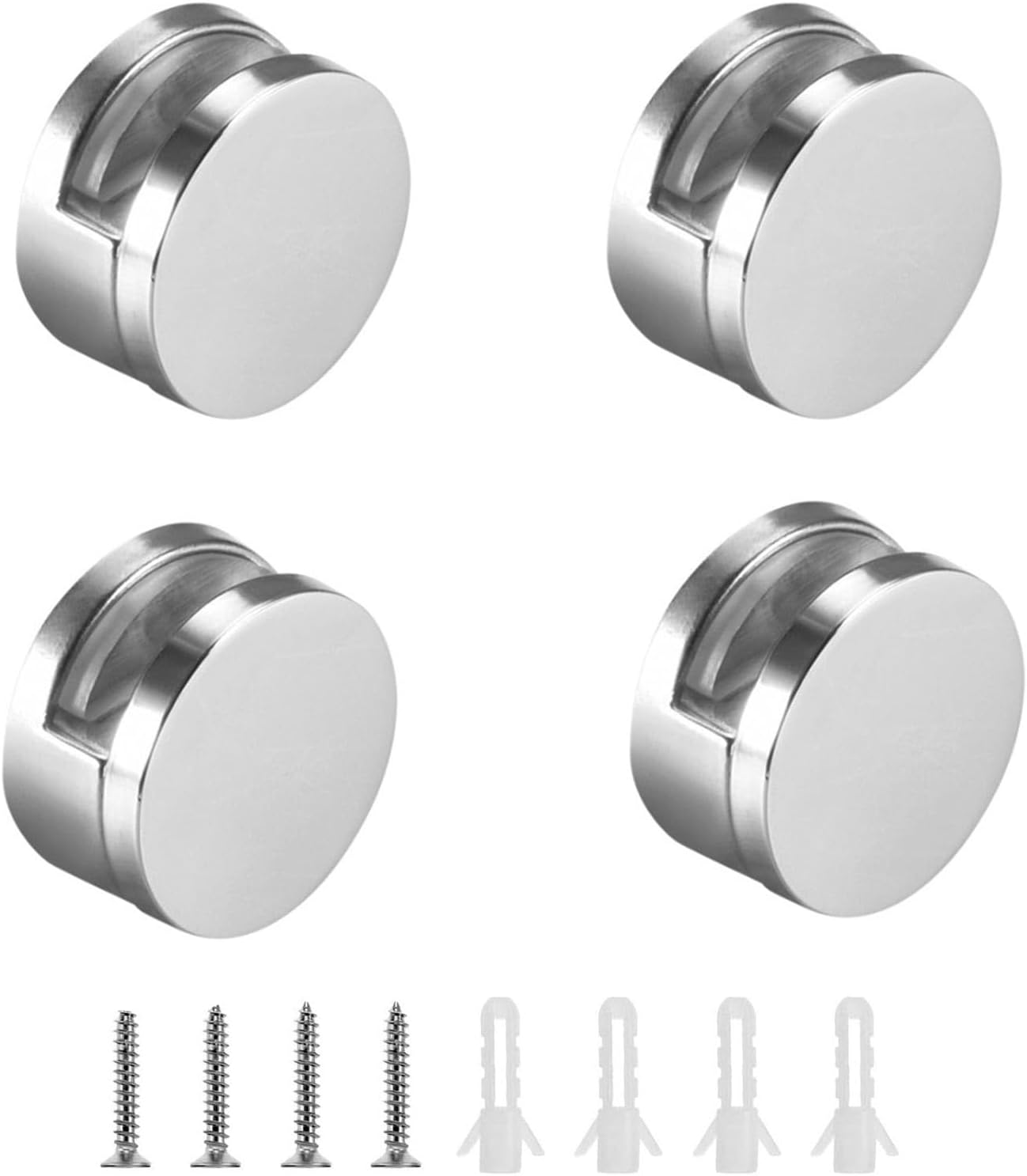 Fixation Miroir, 4 Pièces Fixation Miroir Mural Rond, Accroche Miroir ...