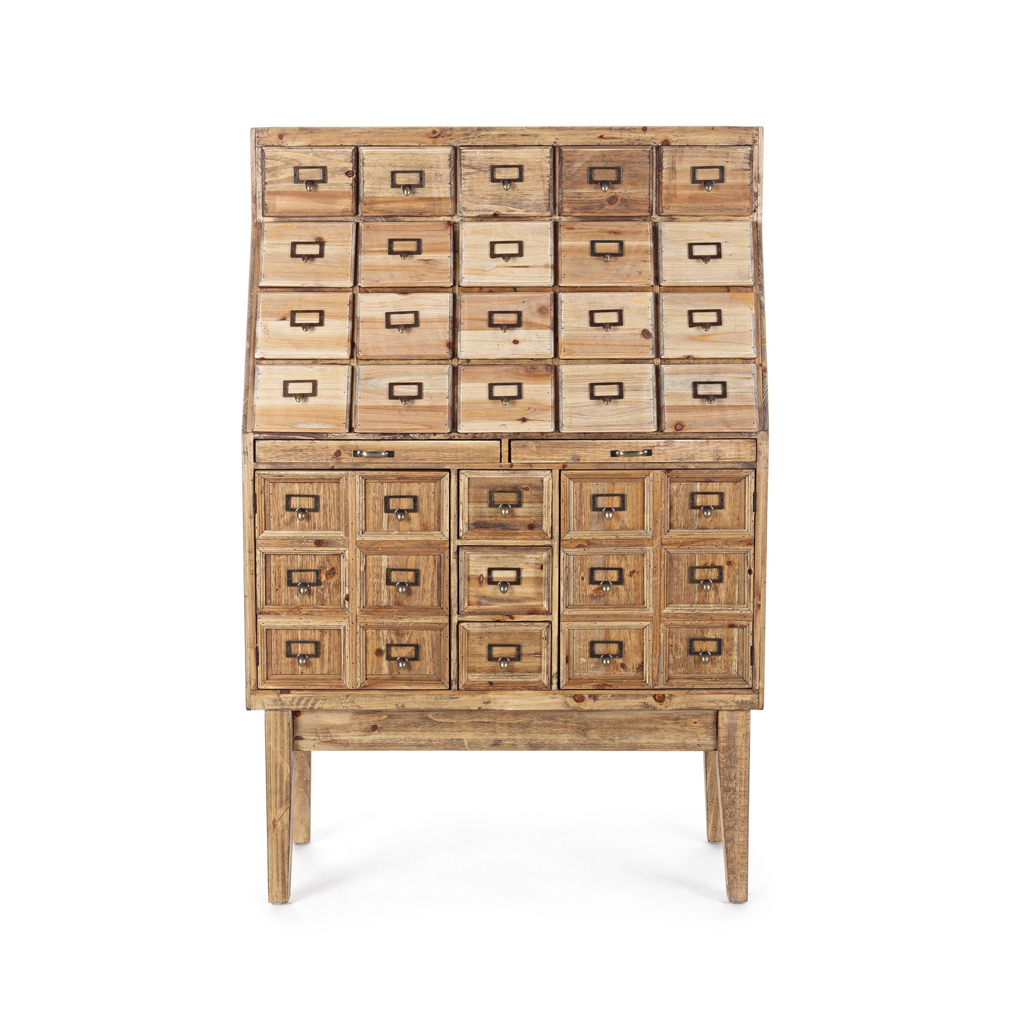 Garde manger 2 portes 25 tiroirs 90x38x130 cm en pin naturel | Leroy Merlin