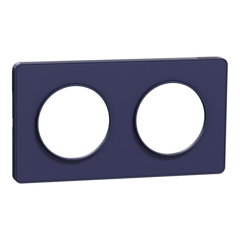 Plaque Odace Touch - Cobalt avec liseré - Double horizontale ...