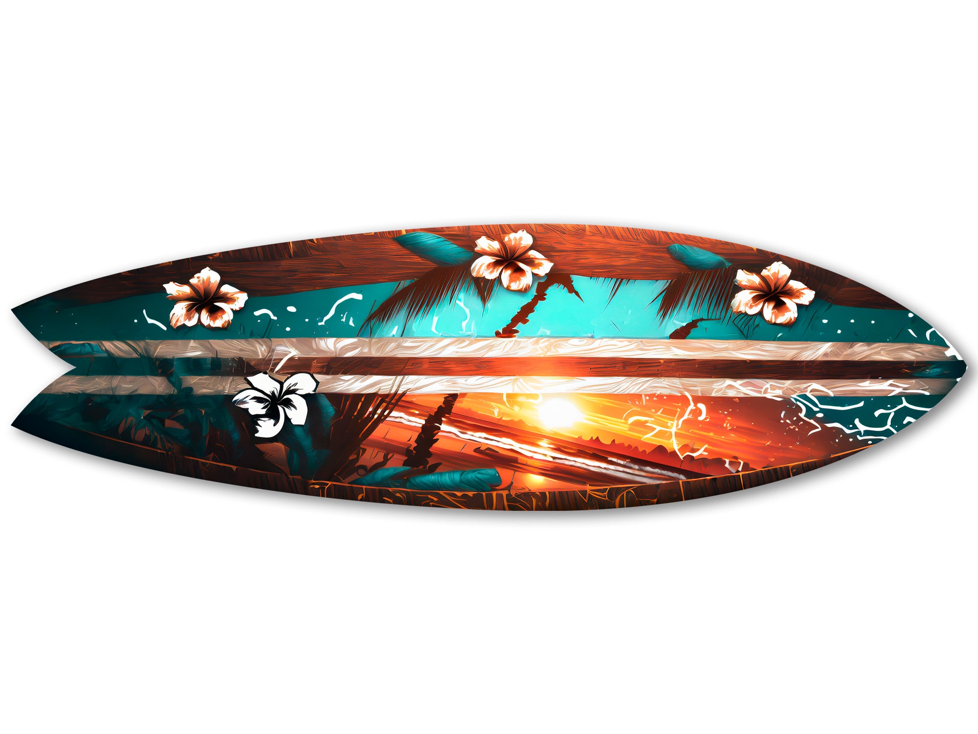 DECLINA, planche surf decorative, impression sur alu-dibond, deco ...