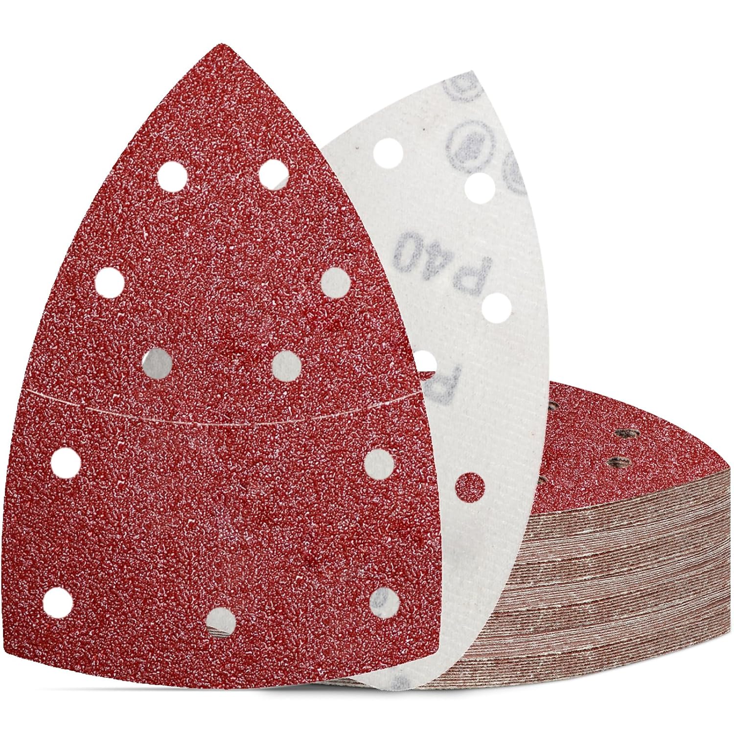 50 Pièces Triangle Abrasif Papier Poncage, Papier Abrasif pour Ponçage ...