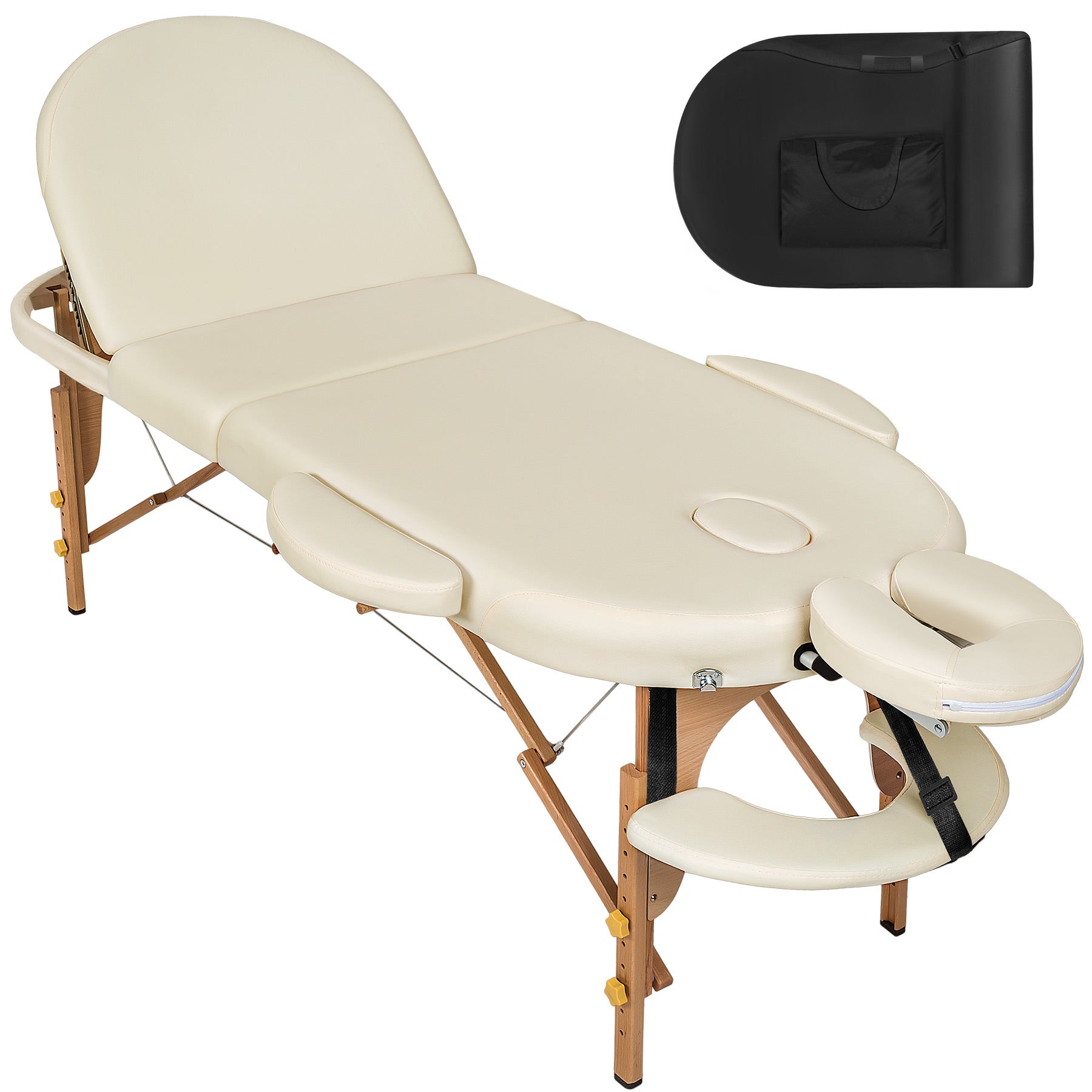 TECTAKE Table de massage portable pliante à 3 zones Largeur 70 cm et ...