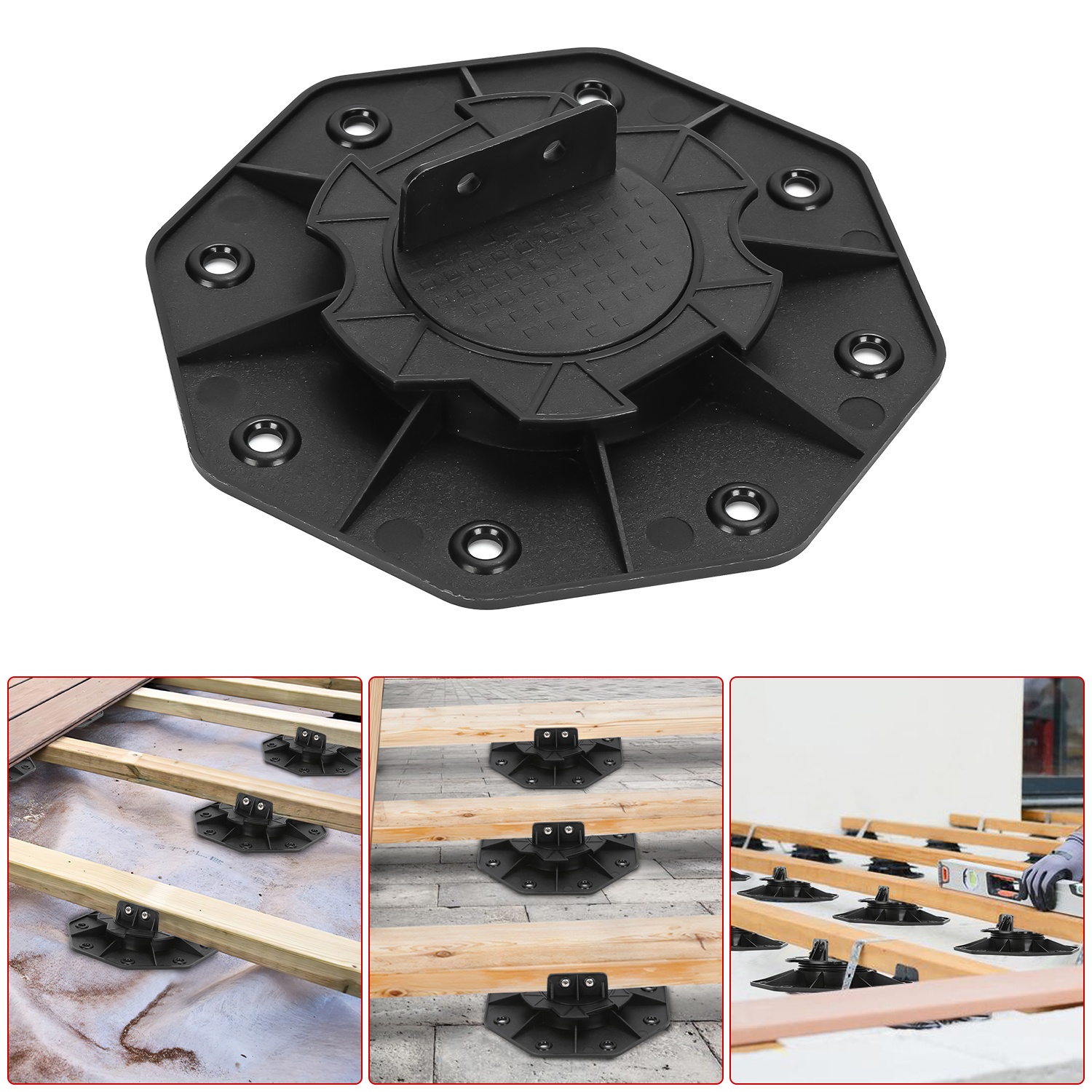 PLOT RÉGLABLE DE 18 À 30 MM POUR TERRASSE BOIS ET COMPOSITE Roulements ...