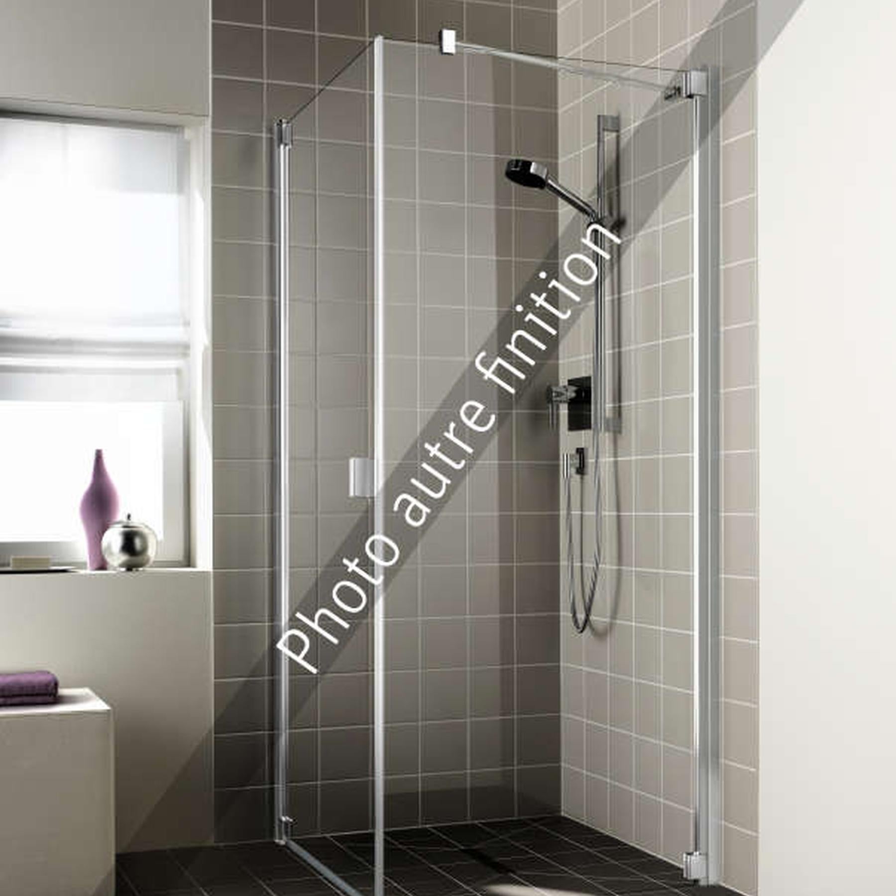 Paroi de douche fixe largeur 83cm hauteur 200 cm profilé argent poli ...