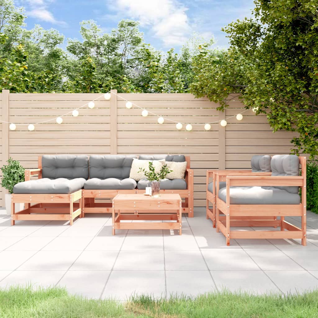 Salon de jardin 7 pcs bois massif douglas | Leroy Merlin