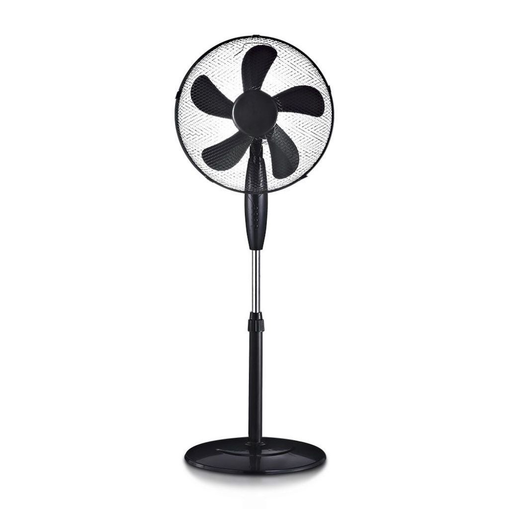 Ventilateur avec base ronde 55W Hauteur réglable (Max 120cm) 5 pales 3 ...