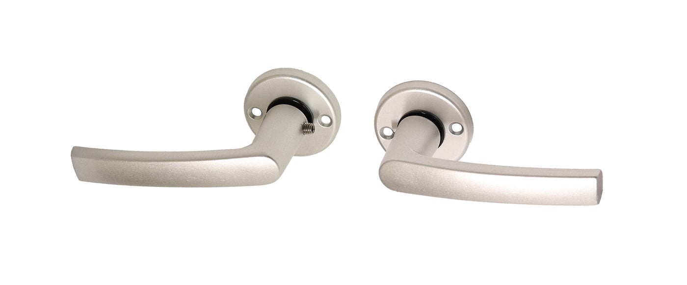 Wovar Poignée de porte sur rosace ronde en aluminium modèle bloc rond ...