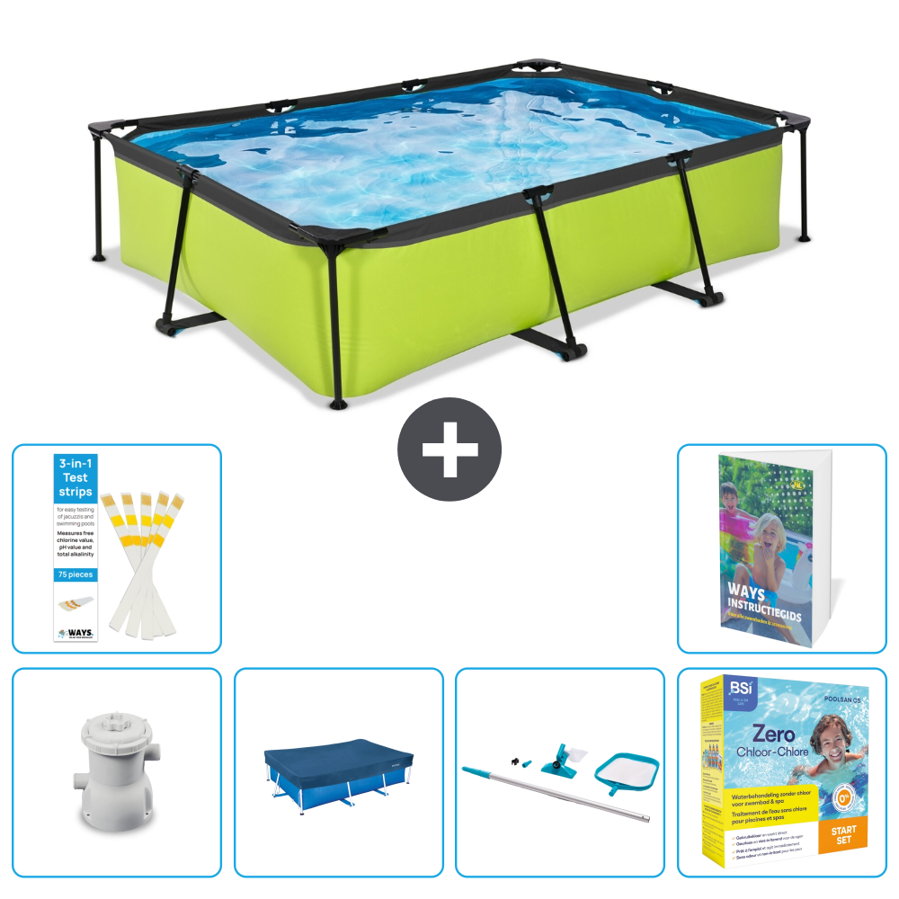 Exit-toys Piscine Exit Rectangulaire - 300x200x65 cm - 7-pièces S202 ...