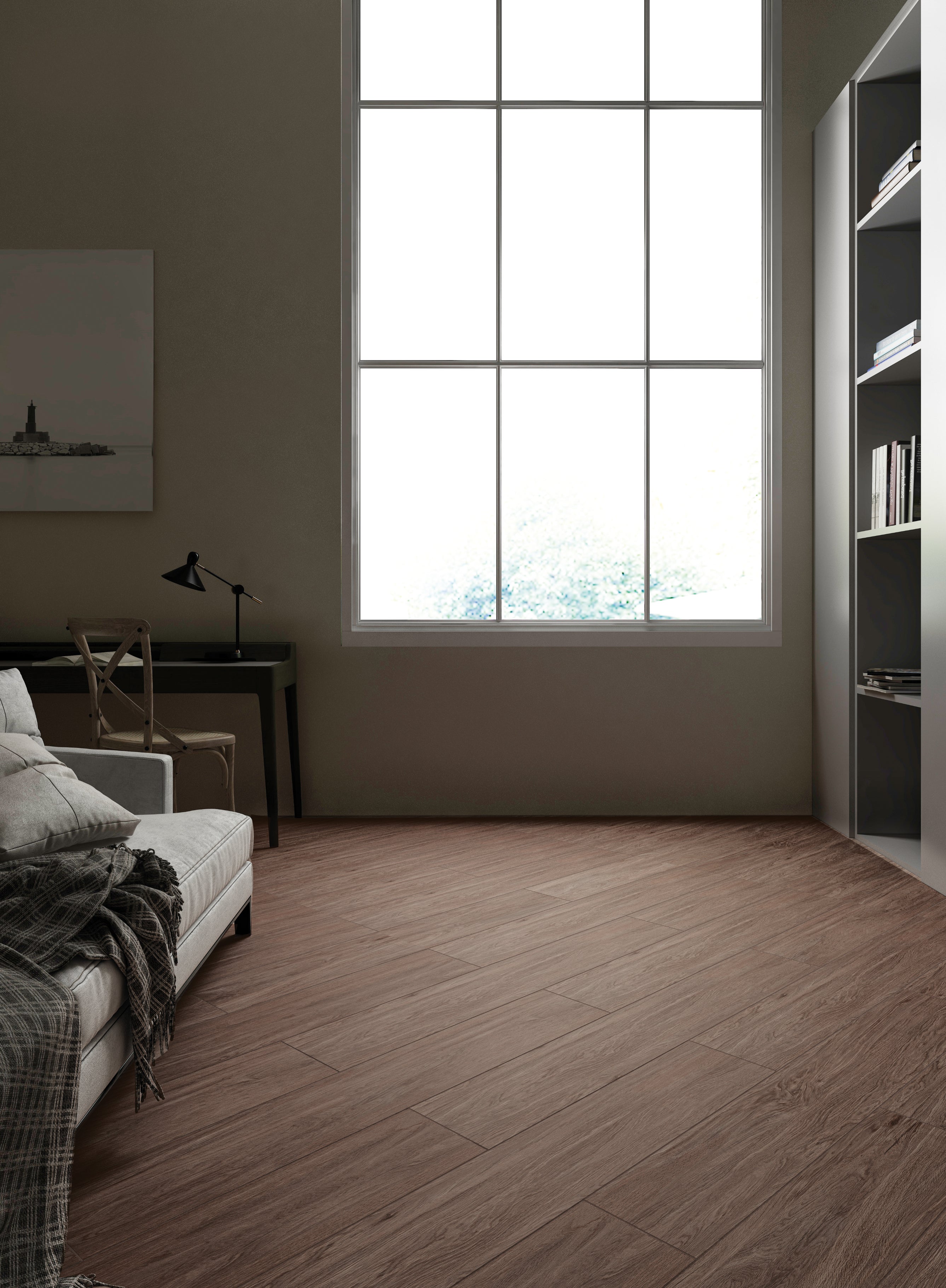 Carrelage sol / mur effet bois naturel CHELSEA WALNUT l.20 x L.120 cm ...