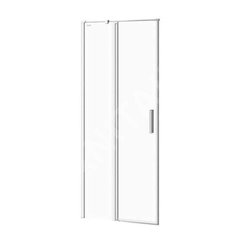 Cersanit Moduo - Porte de douche 80x198 cm, gauche, chrome/verre clair S162-003 | Leroy Merlin