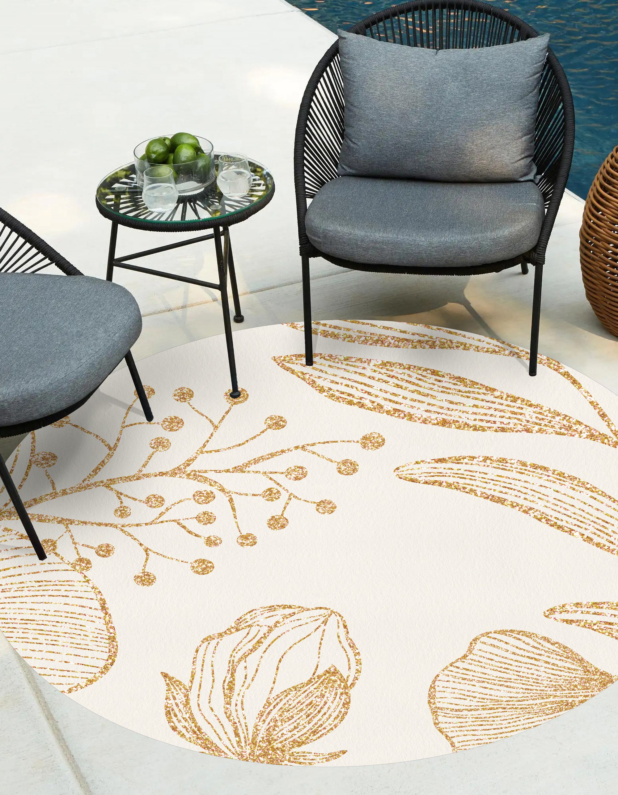 Tapis PVC intérieur/extérieur Annabelle [Diam] 150 cm - PVC imprimé ...