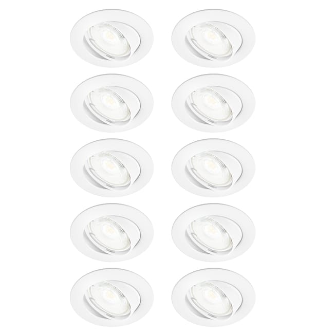 Kit de 10 Spots Orientables à Encaster - Blanc Neutre - Compatible GU10 ...