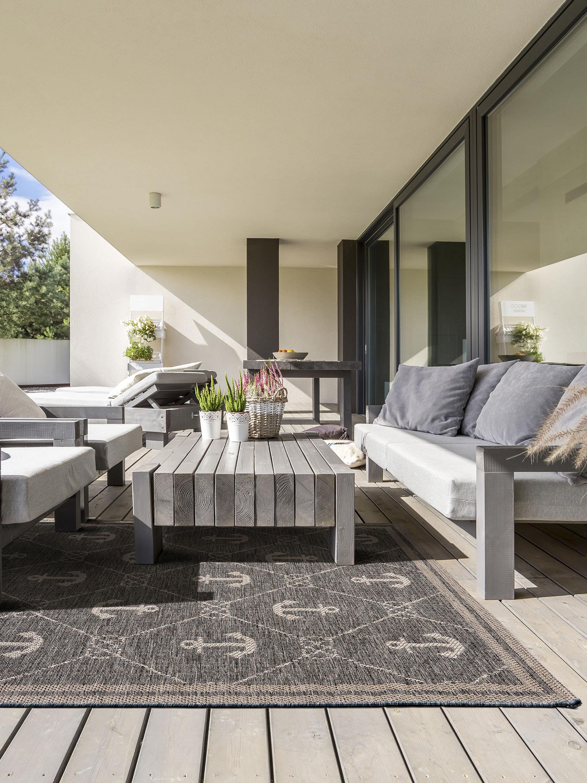 BENUTA - Tapis d'extérieur & intérieur bleu 160x230 cm | Leroy Merlin