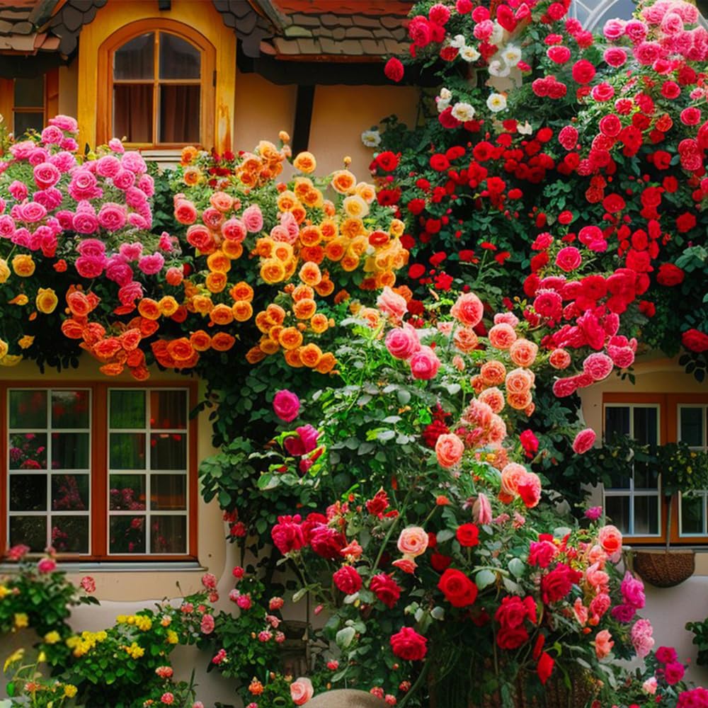 400 graines de roses, rosiers grimpants, graines de roses, floraison ...