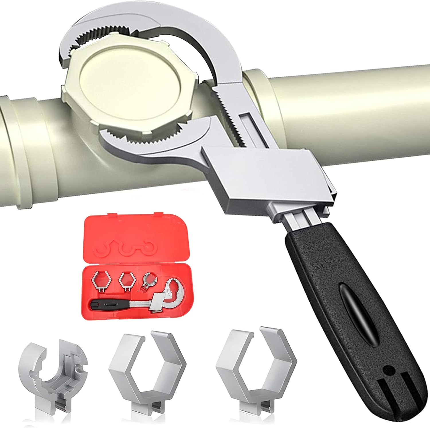 Llave universal de doble punta ajustable, llave de baño multifuncional ...