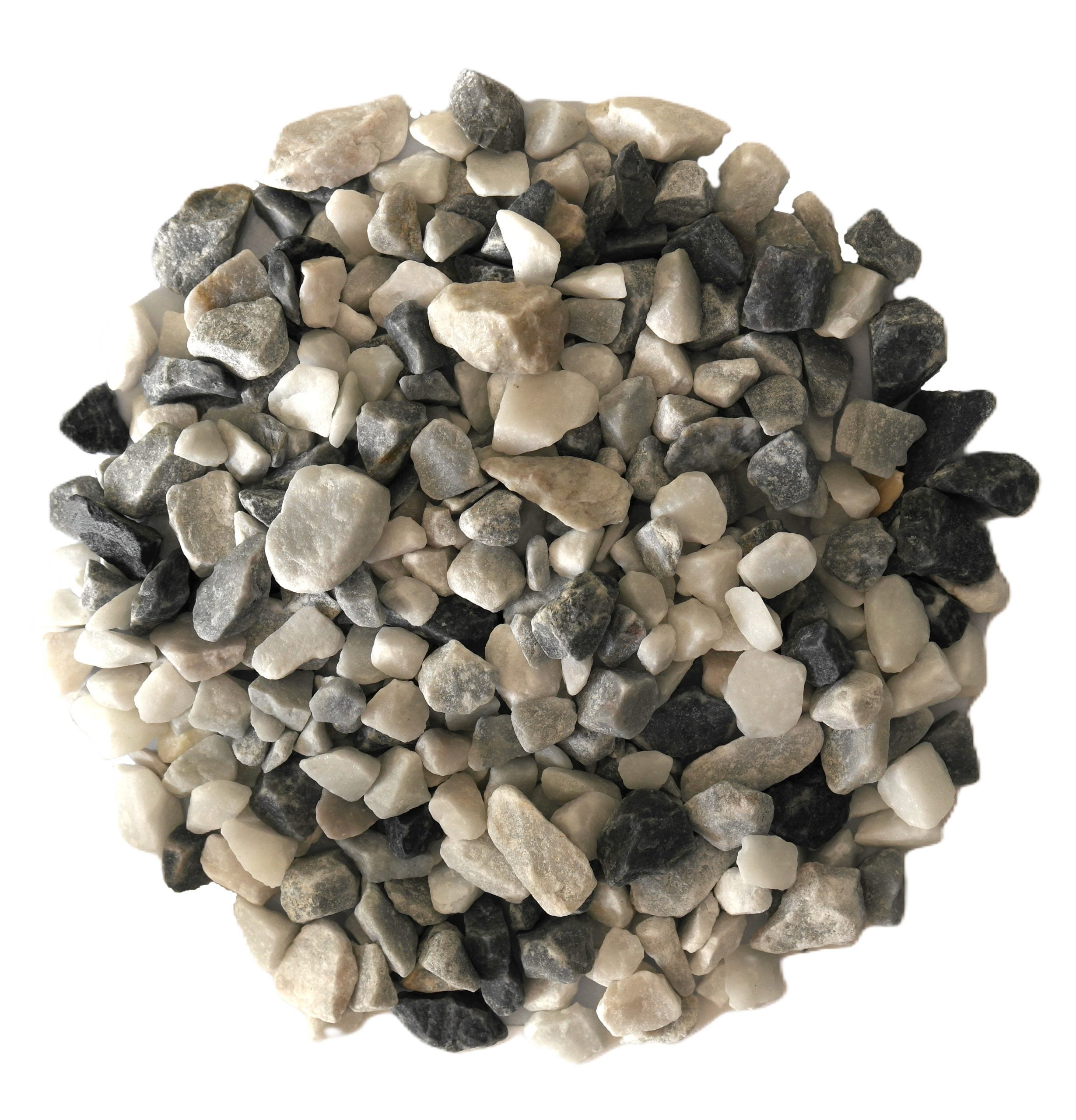 Gravillon concassé mixte marbre Ice 8/12 en sac de 25 KG | Leroy Merlin