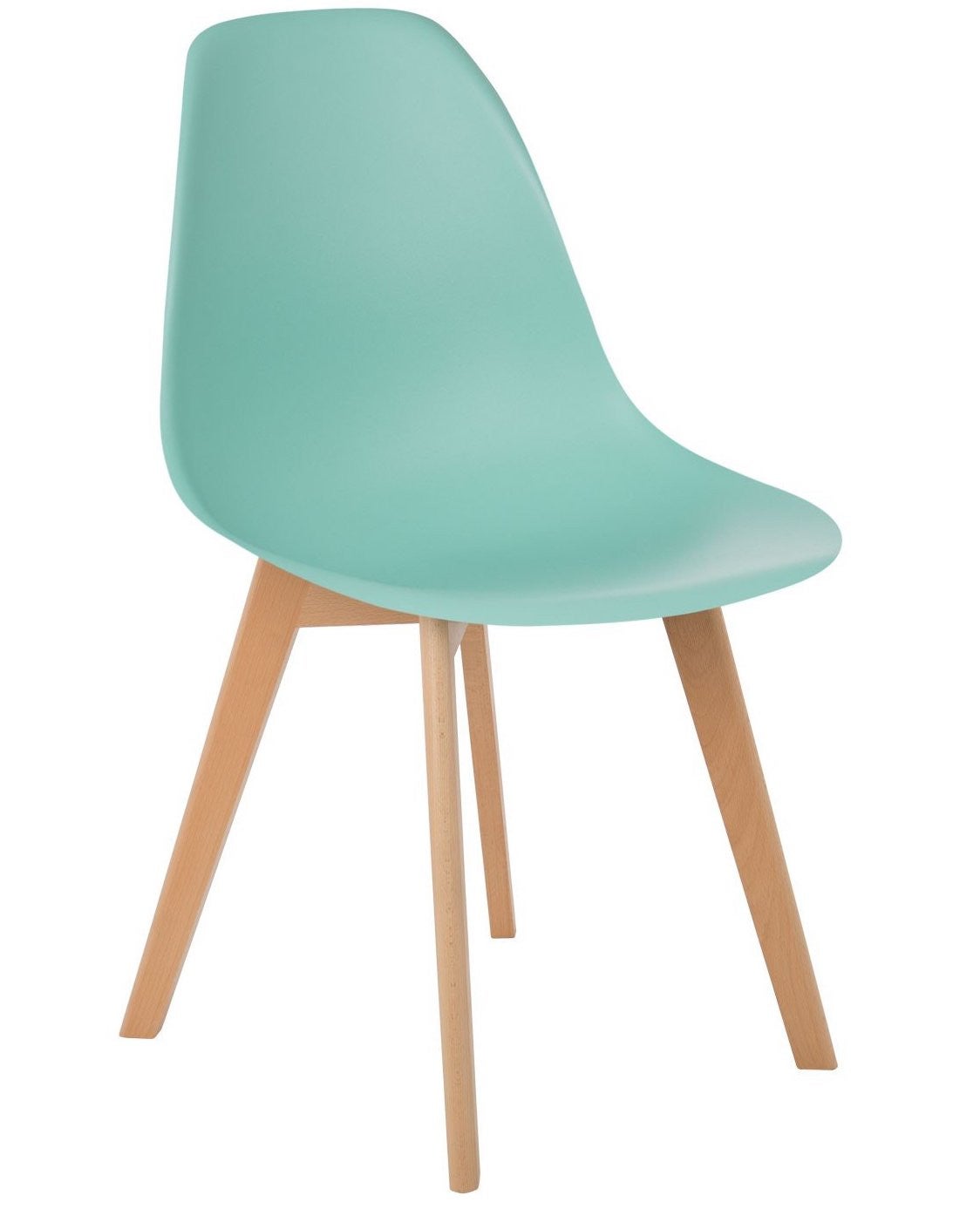 Chaise nordique émeraude et pieds hêtre clair Nordo - Lot de 2 | Leroy ...