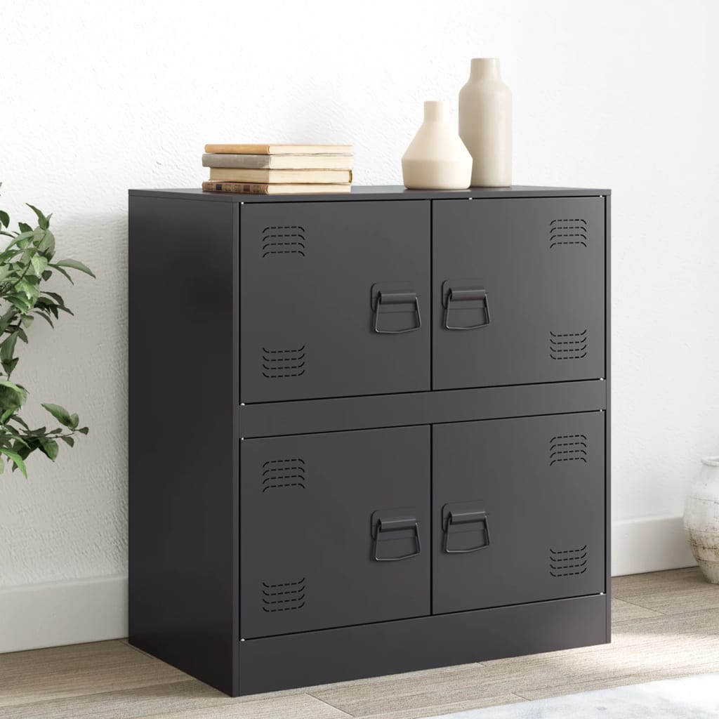 Maison Exclusive Aparador De Acero Negro 67x39x73 Cm Leroy Merlin