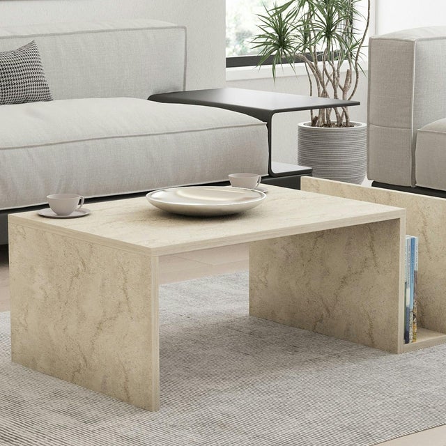 Table basse effet travertin au meilleur prix | Leroy Merlin