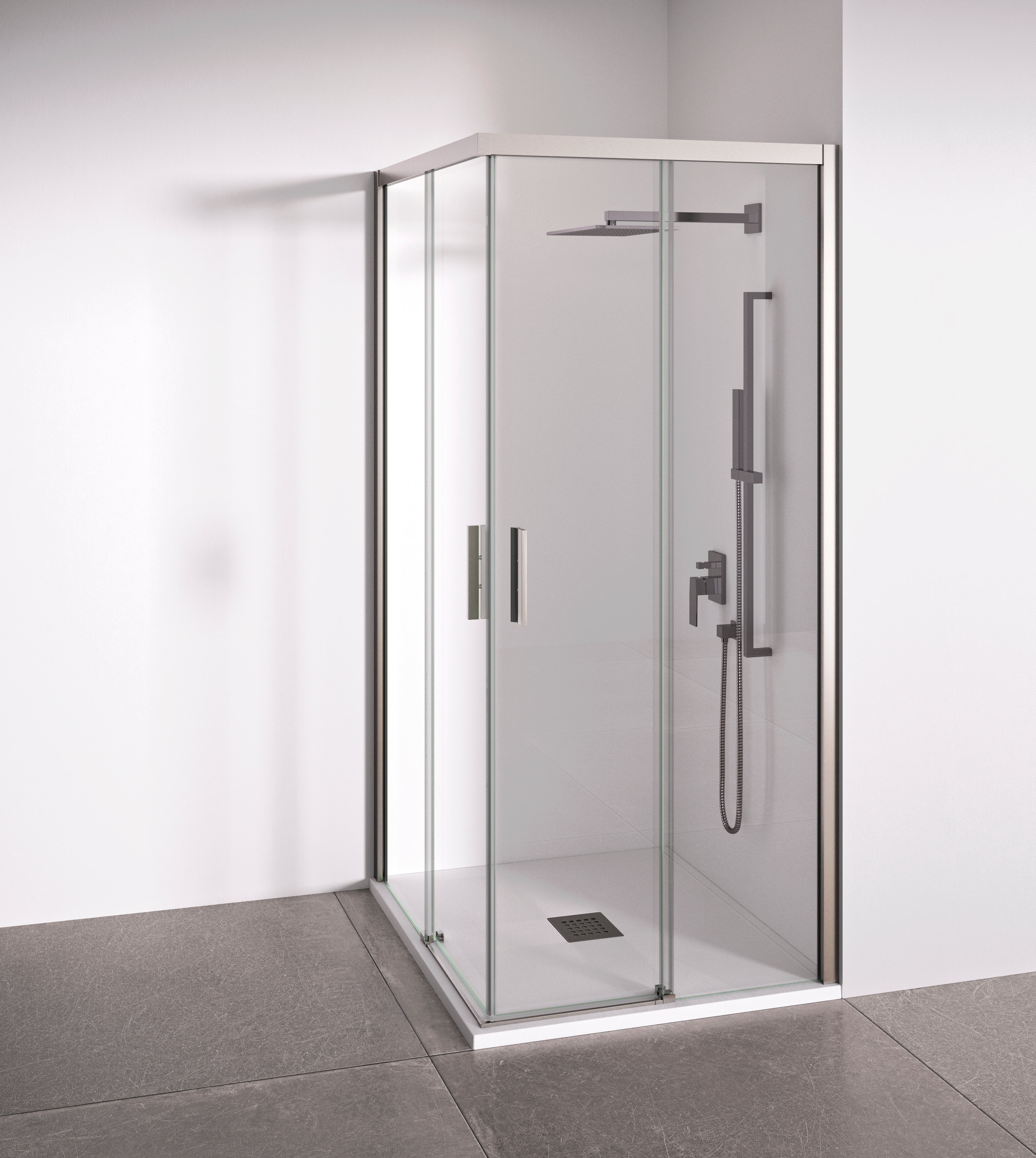 BELLOBATH - Paroi de douche d'angle 2 portes coulissantes + 2 fixes ...