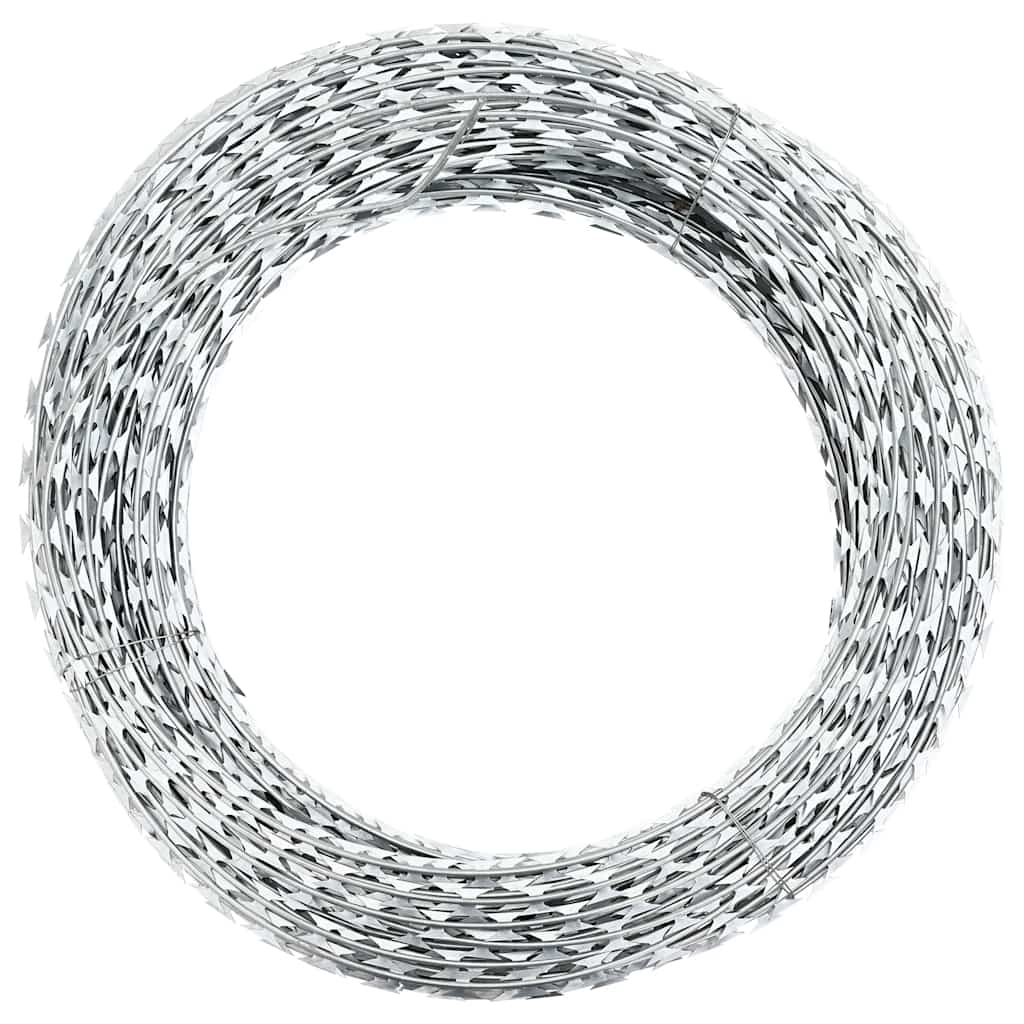 Fil de fer barbelé rouleau hélicoïdal acier galvanisé 100 m | Leroy Merlin