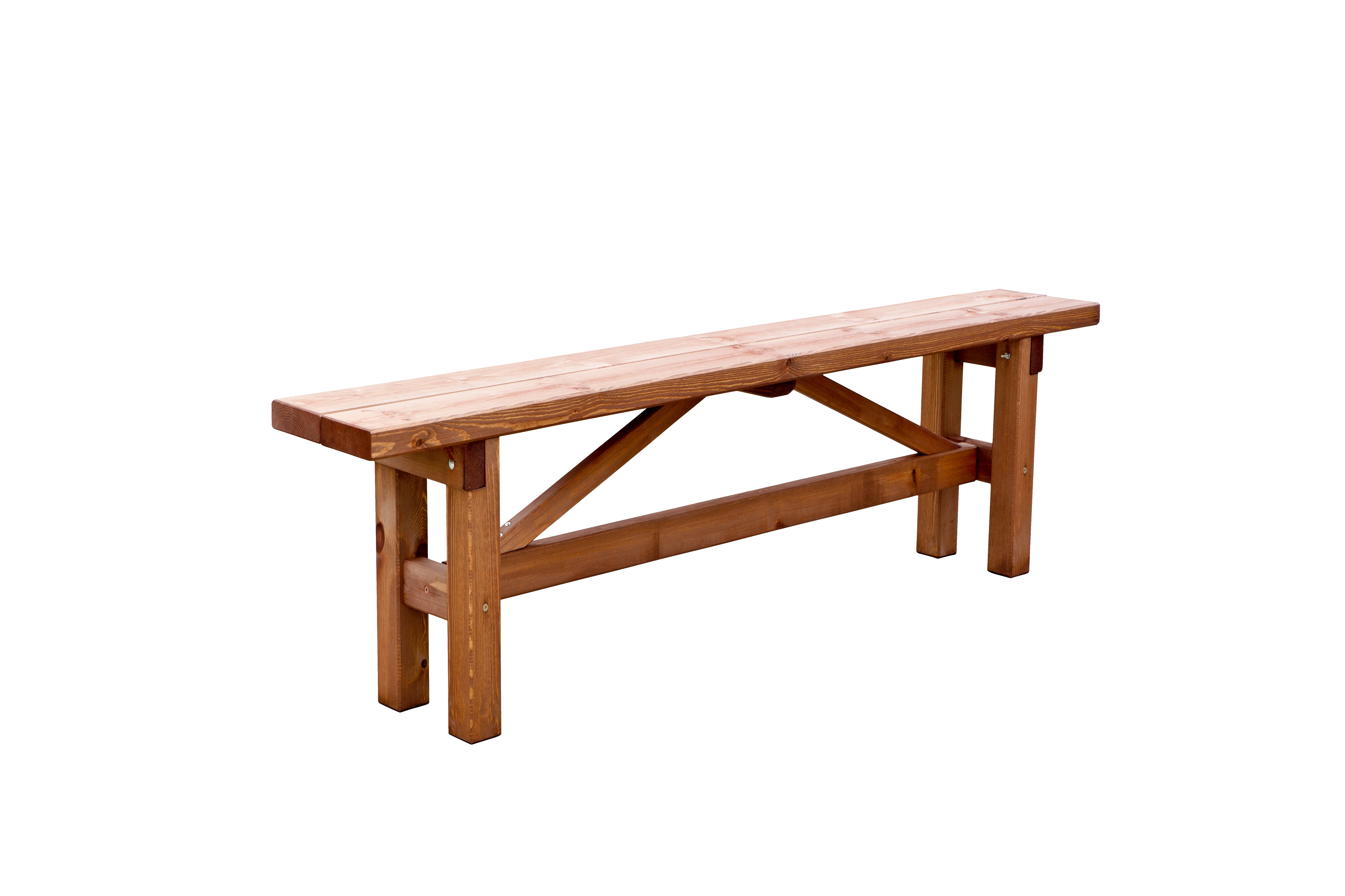 Banco Rústico de madera de 160 cm - Color Cerezo ESTRUCMADER | Leroy Merlin