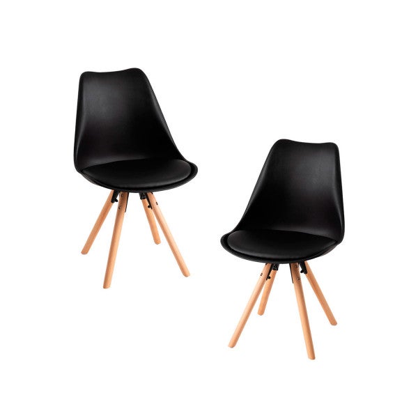 Pack 2 Sillas Bonik Basic - Negro | Leroy Merlin
