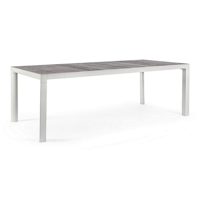 Table de jardin 8 personnes Bizzotto Mason 220 x 100 cm - Blanc | Leroy ...