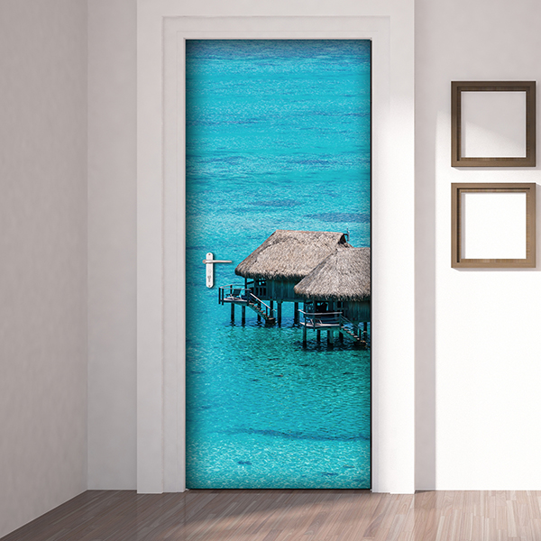 Sticker pour portes sans bulles et découpable - Bali 83x210cm | Leroy ...