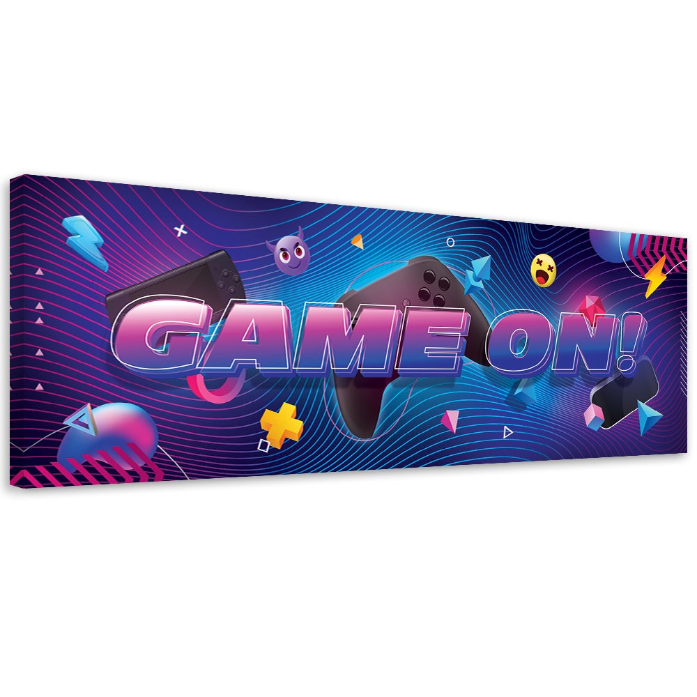 Tableau sur toile Abstraction pour le joueur 90x30 | Leroy Merlin