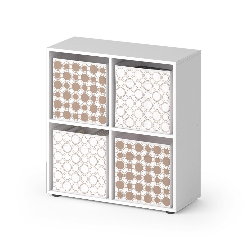 Vicco Meuble de rangement cube Tetra, Blanc, 72.6x72cm avec 4 boxes ...