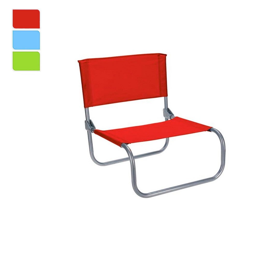 Chaise de plage pliante métallique 43x50x43cm couleurs assorties ...