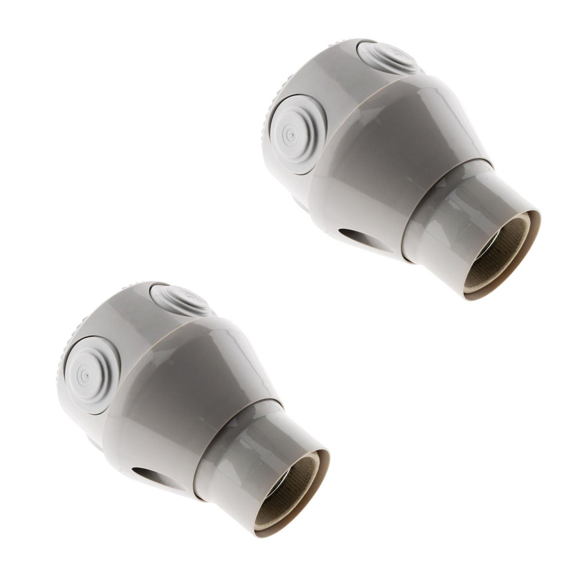 Lot de 2 douilles orientables E27 - Blanc - Zenitech | Leroy Merlin