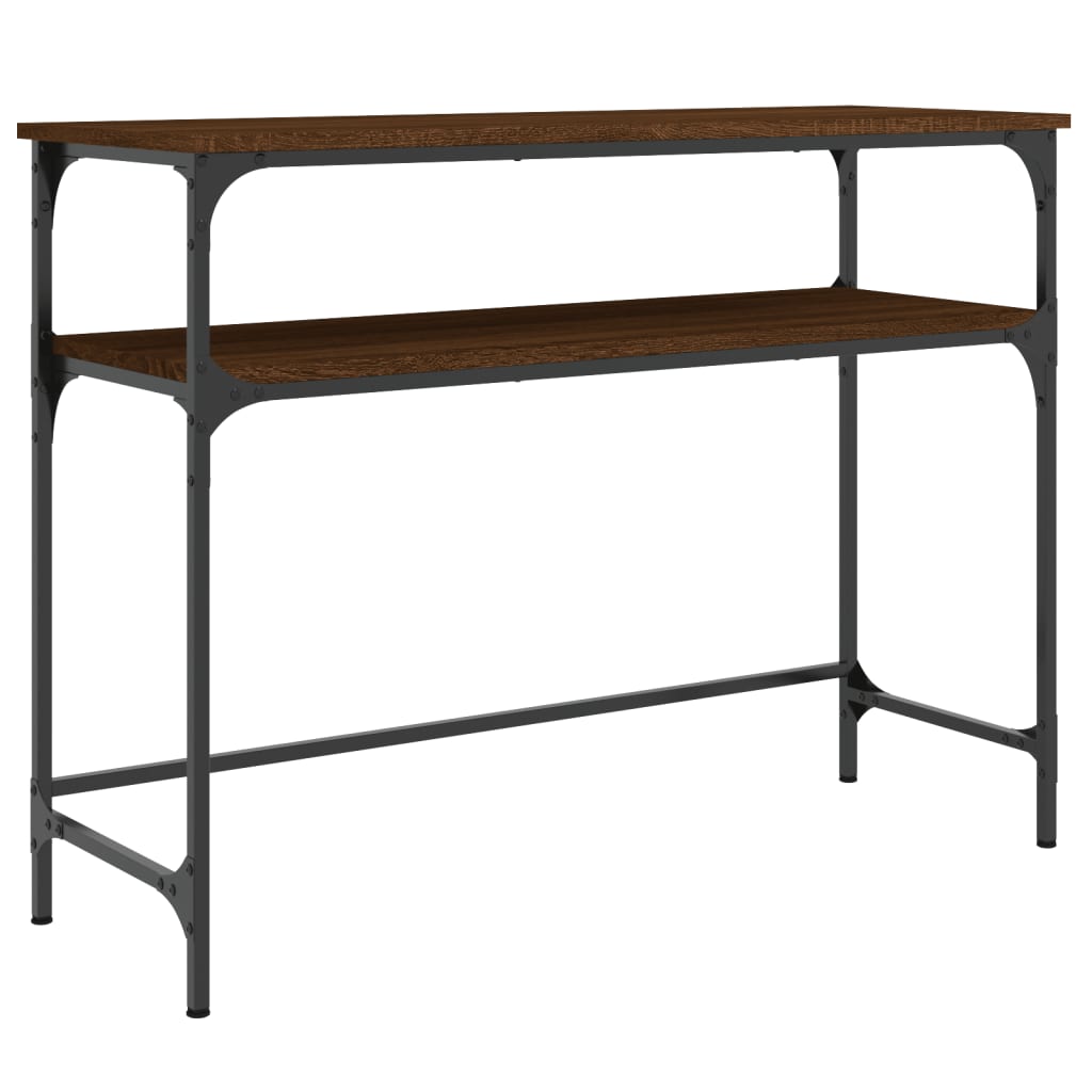 Table d'appoint console pratique avec étagères de rangement 100 x 35,5 ...