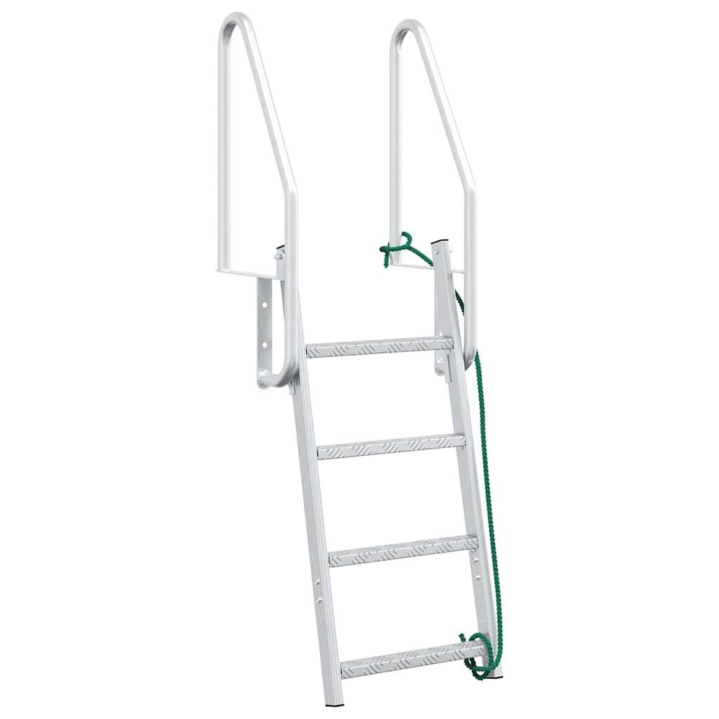 Scala da Dock a 4 Gradini Argento 58 x 77 x 166 cm Alluminio vidaXL ...