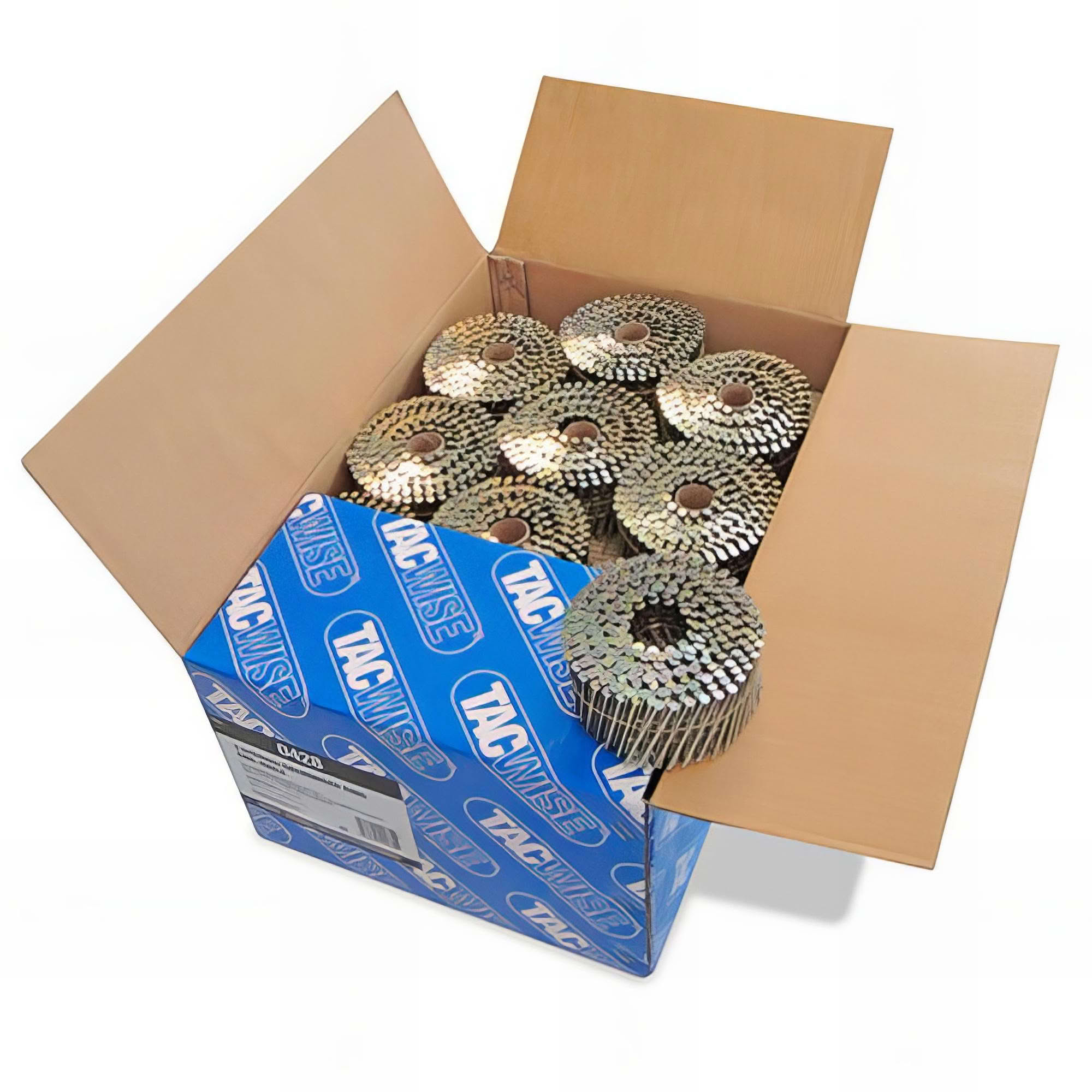 Boîte de 9000 clous à tête plate, annelés galvanisés en rouleau D. 2,5 ...