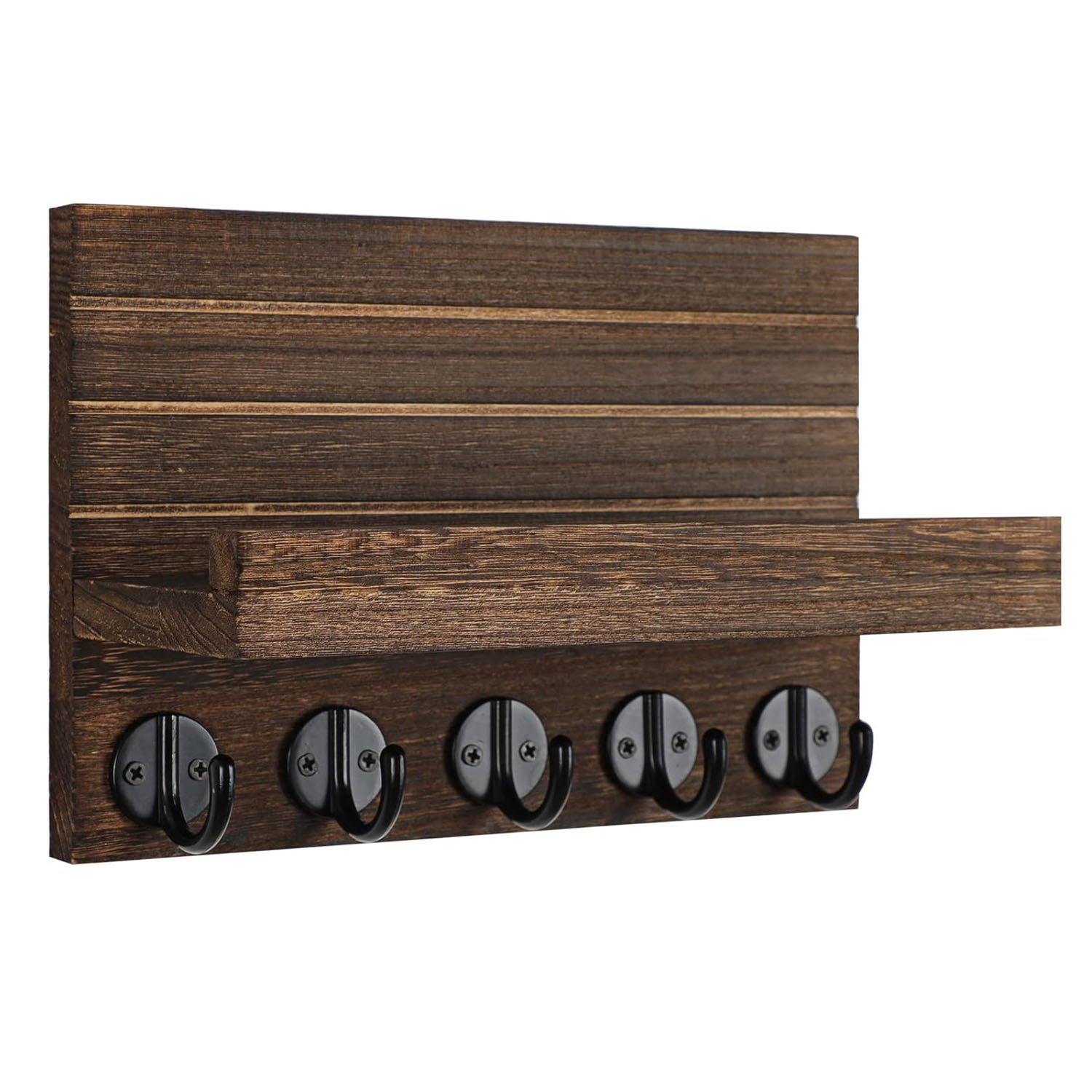 AULEDIO Set 2 portachiavi da parete con organizer posta, 5 ganci ...