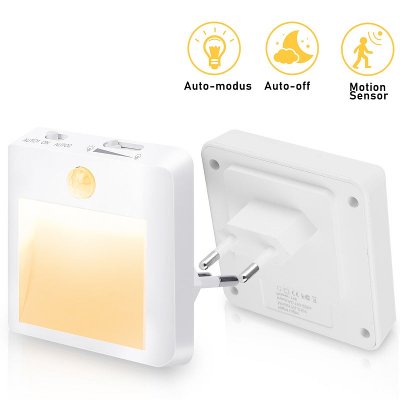Veilleuse Led, Veilleuse avec détection de mouvement , 2700-3000k,Blanc ...