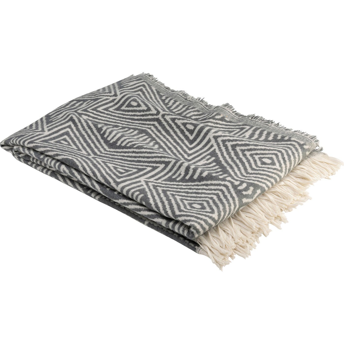 Plaid Shapes 170x130cm gris et blanc Kare Design | Leroy Merlin