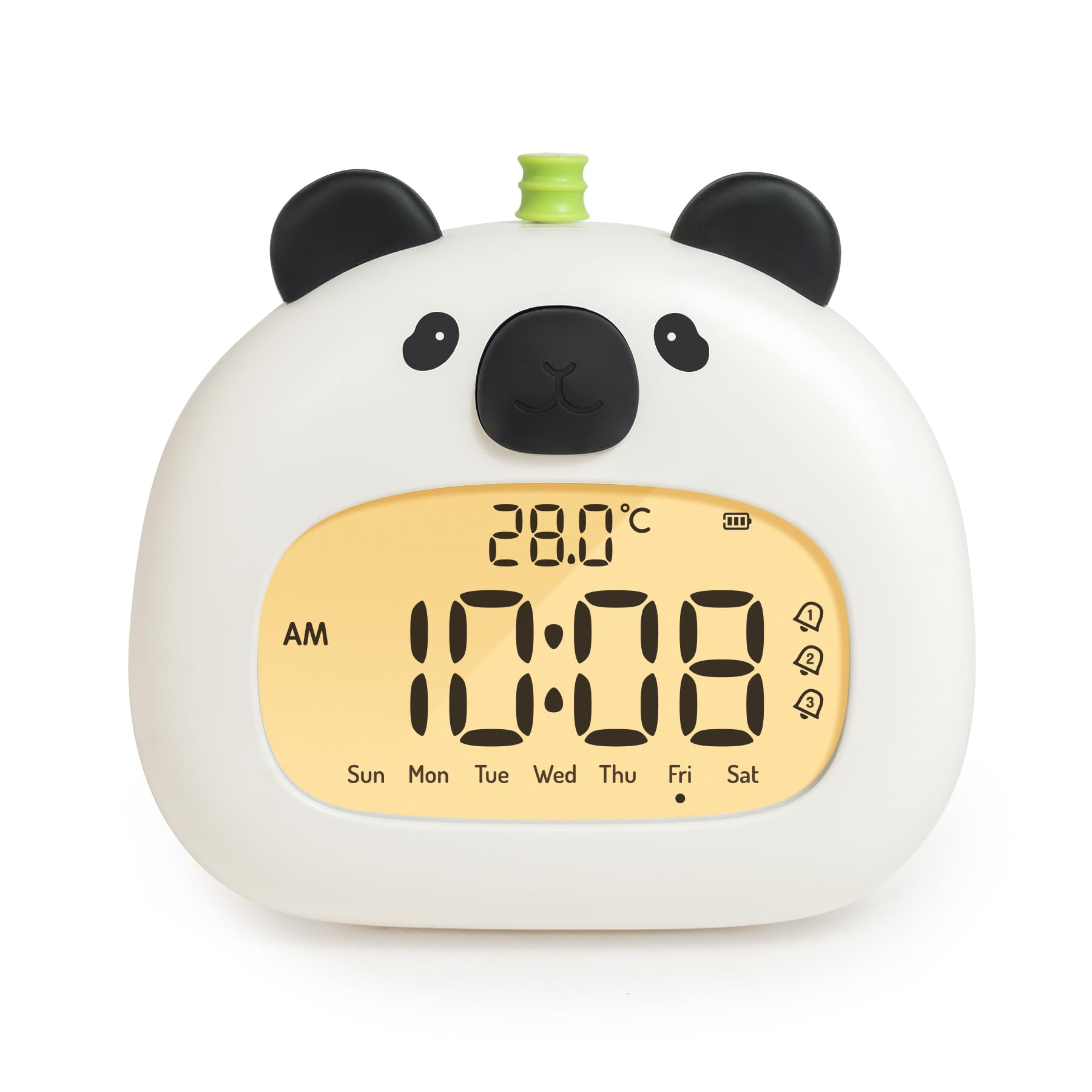 Mignon Réveil Enfant Réveil de Chevet avec Panda Veilleuse Écran LED ...