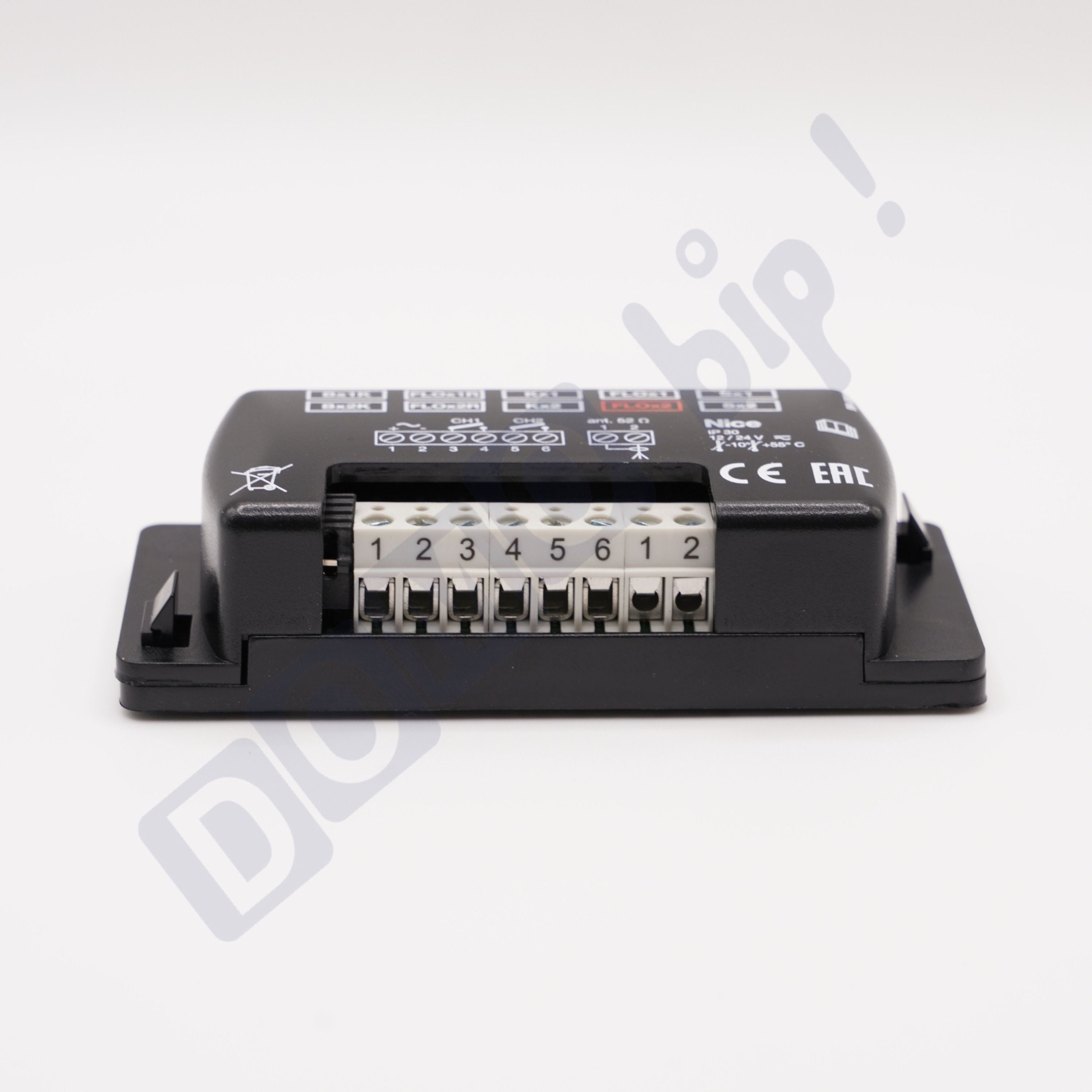 Récepteur Nice FLOX2 - 2 Canaux - 433,92 MHz - Code Fixe - Compatible Télécommandes FLO1, FLO2 ...