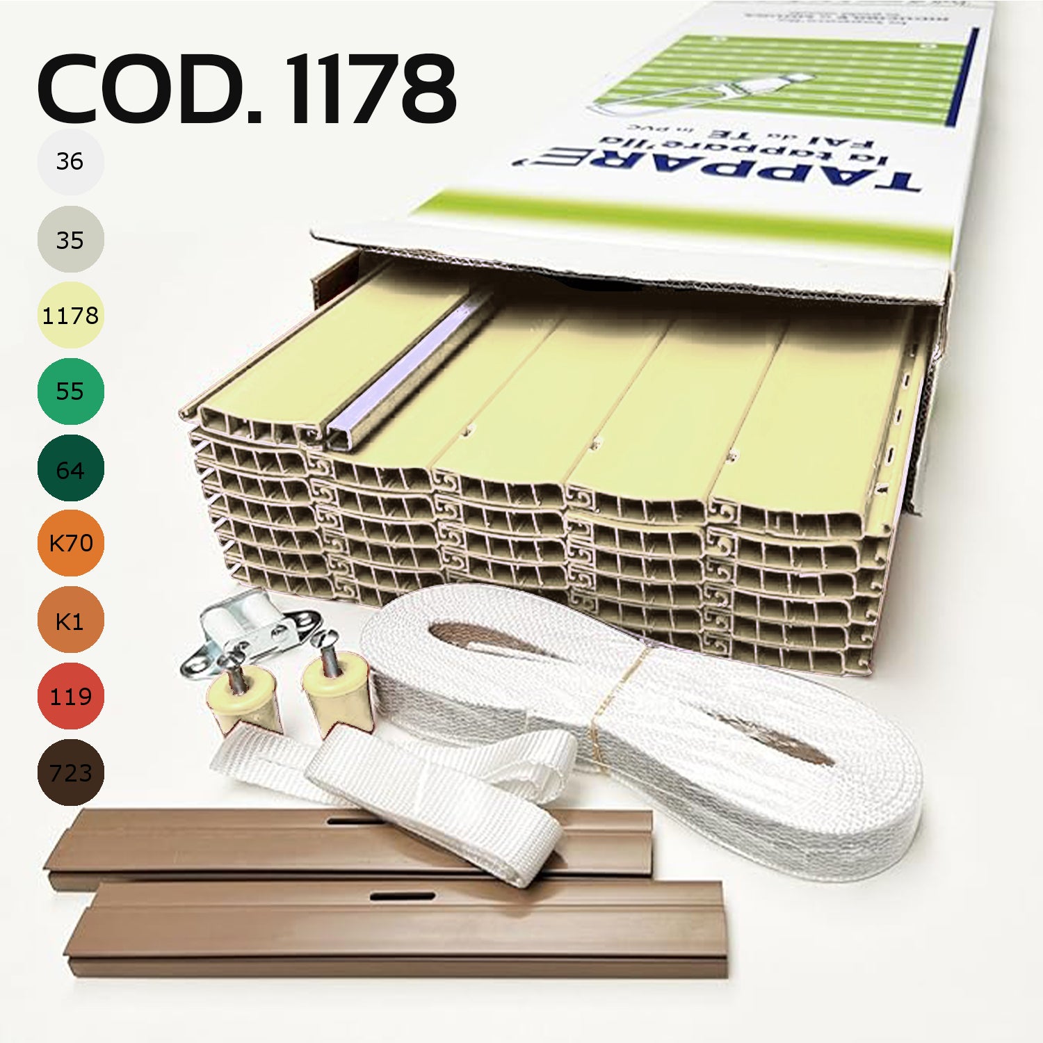 Kit volet roulant PVC - Faites-le vous-même 100X255 H - Col.1178 Facile ...