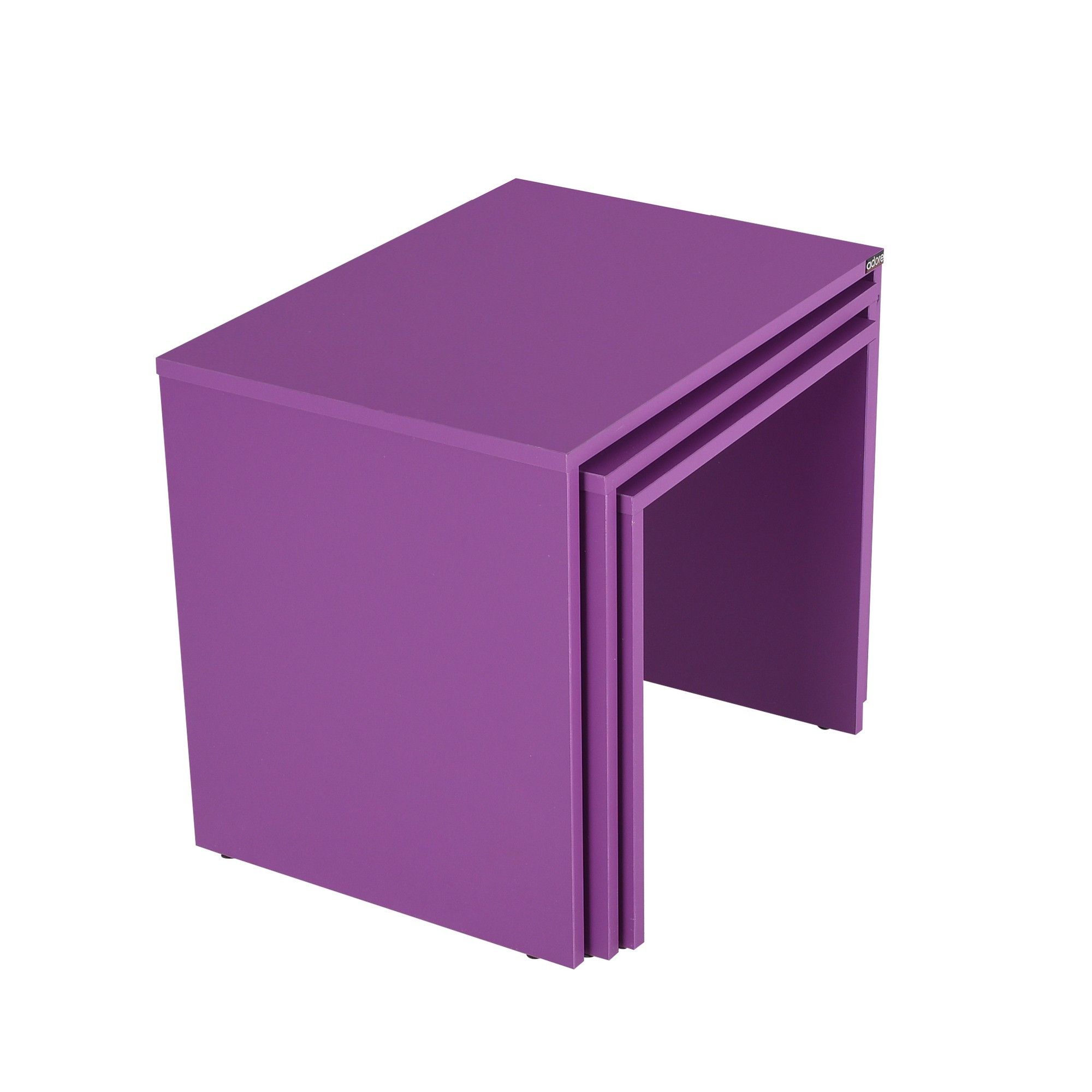 Lot de 3 tables basses gigognes Kibo Violet | Leroy Merlin