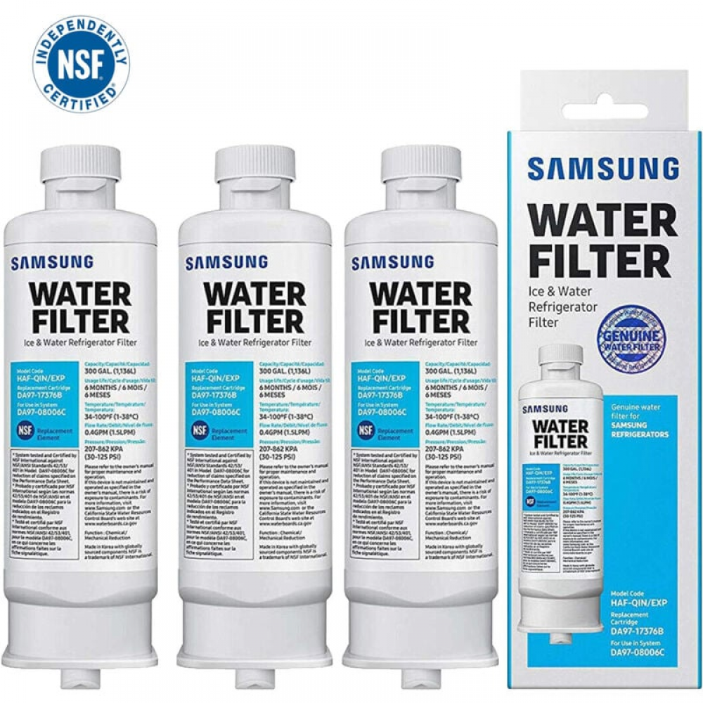 3-pak DA97-17376B Filtr wody do lodówki Samsung DA97-08006C HAF-Qin/EXP ...