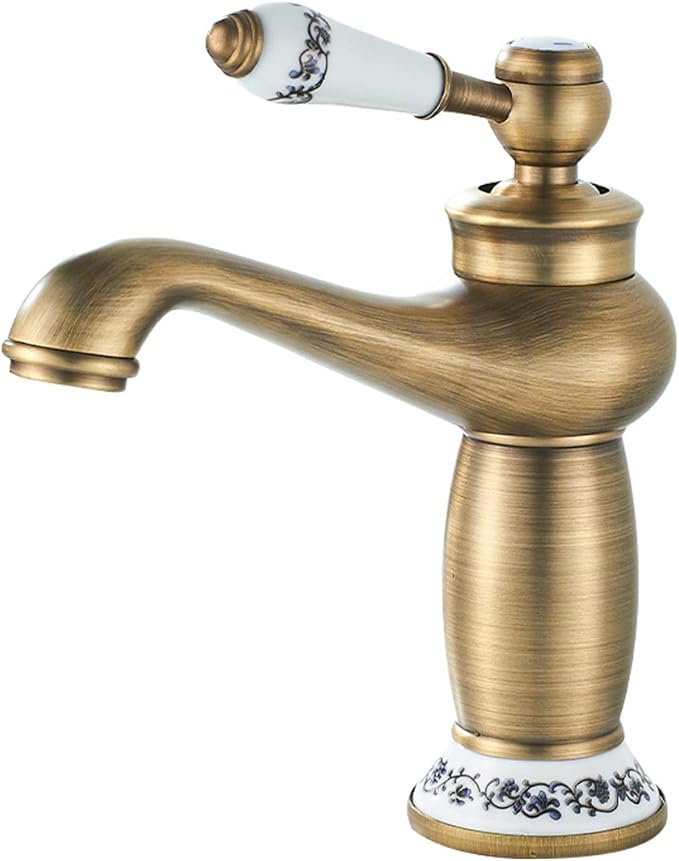 Robinet Salle Bain, Robinet de Lavabo en Laiton Rétro, Moderne Robinet ...