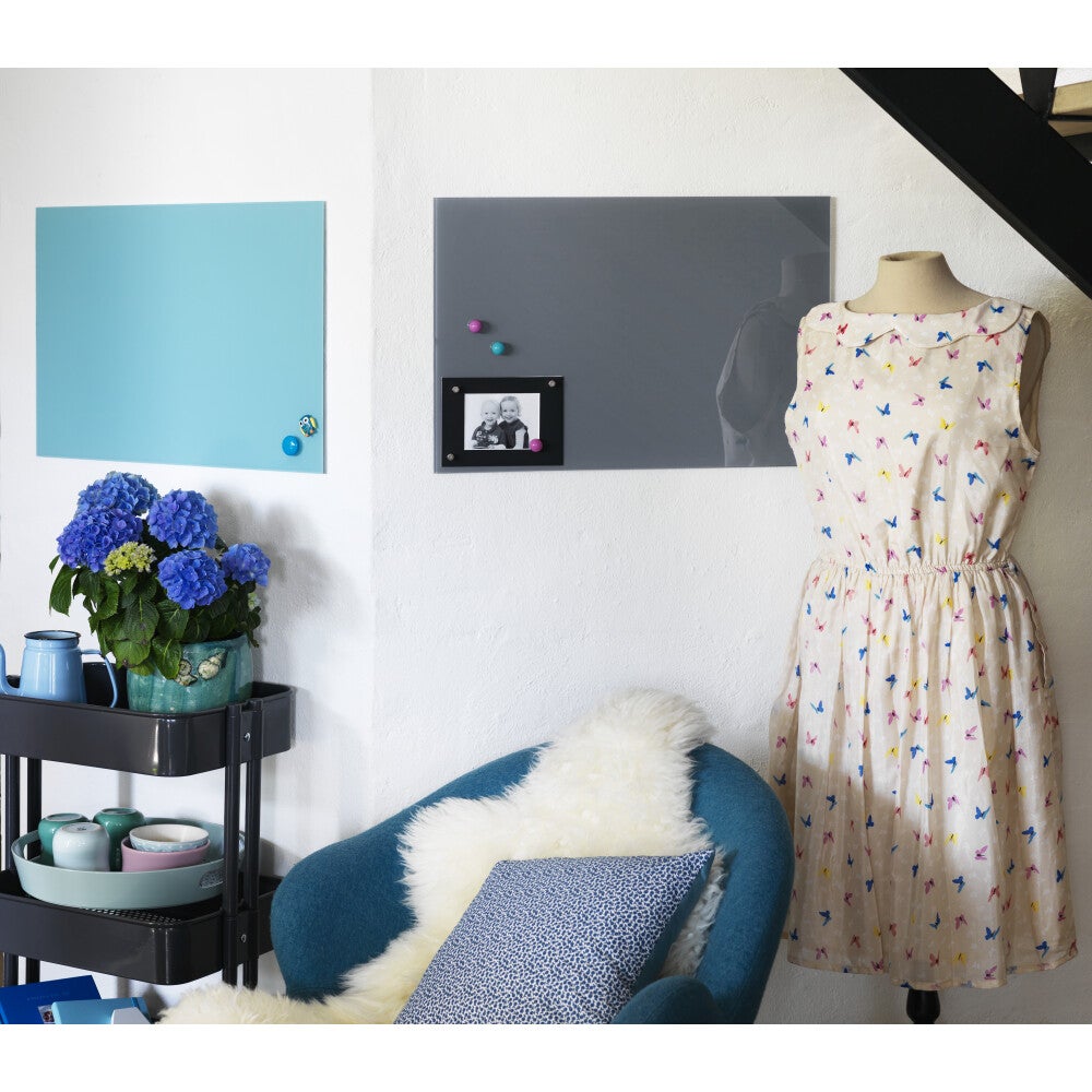 NAGA CLASSIC - Tableau magnétique en verre - 40 x 60 cm - Turquoise ...