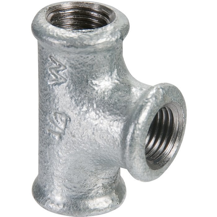 130R - Tee riduzione 3/4" x 1" x 3/4" in ghisa zincata 13005454 | Leroy ...